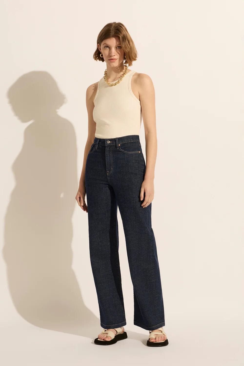 Outland Denim Ellie High Wide Leg Jean - Stellar – Wanda Harland
